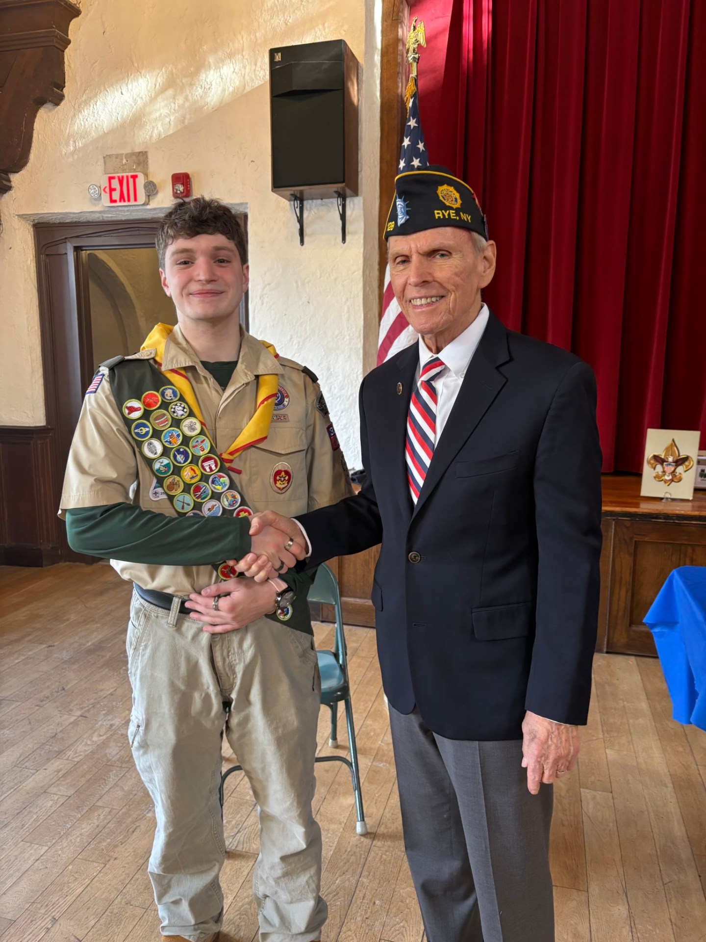 Commander Speaks at Eagle Court of Honor – Rye, NY American Legion Post 128